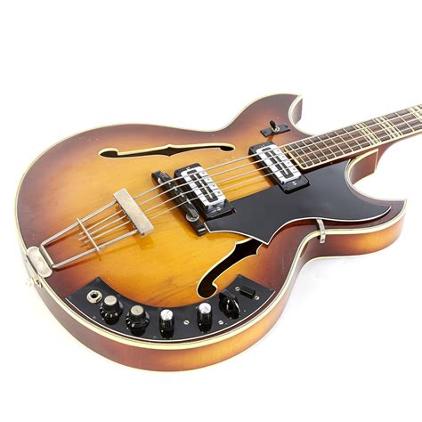 vintage hofner 500 8bz bass sunburst 1967 cream city music