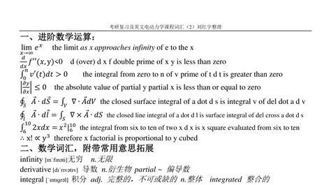 我讲全英文电动力学用的单词材料，包含如何用英文读各种数学公式，包含积分导数 哔哩哔哩