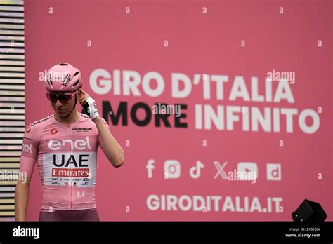 Tadej Pogacar Uae Team Emirates Pink Jersey During The Stage 3 Of The