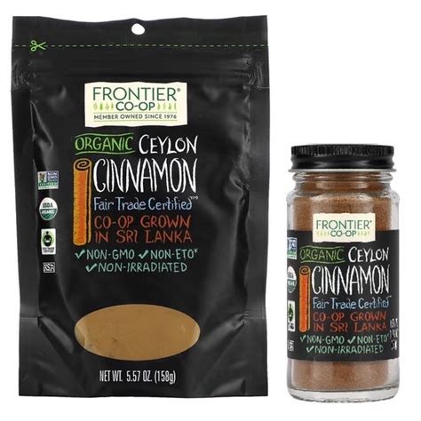 Frontier Natural Products Organic Ceylon Cinnamon 176 Oz 50 G Or 5