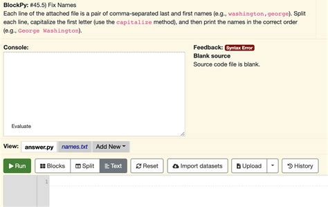 Solved BlockPy 45 5 Fix Names Each Line Of The Attached Chegg