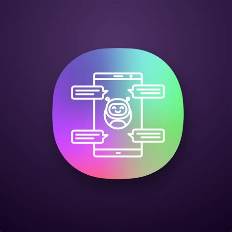 Chatbot With Speech Bubbles App Icon UI UX User Interface Messenger
