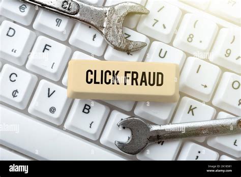 Hand Writing Sign Click Fraud Business Concept Practice Of Repeatedly Clicking On Advertisement
