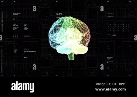 Brain Mri Scanner Tomography X Ray Particle With User Interface Hud