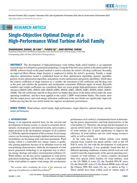 Single Objective Optimal Design Of A High Performance Wind Turbine