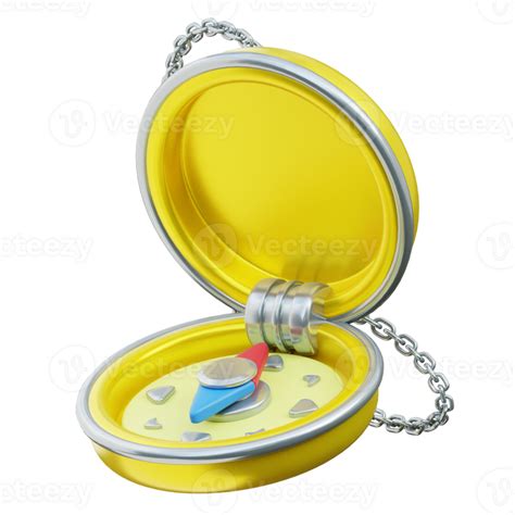 Yellow 3d Metal Compass Game Asset 51815646 Png