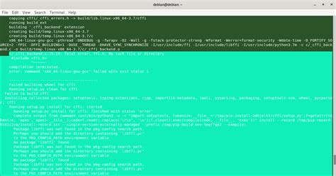 e c cffi backend c 15 17 fatal error ffi h no such file or