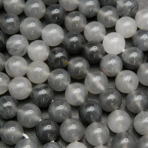 Cloudy Quartz A · Smooth · Round · 4mm 6mm 8mm Bead Tejas Beads