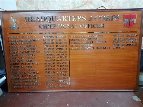 Brown Polished Brass Letter Work Sign Board Thickness 4 Mm Size 12
