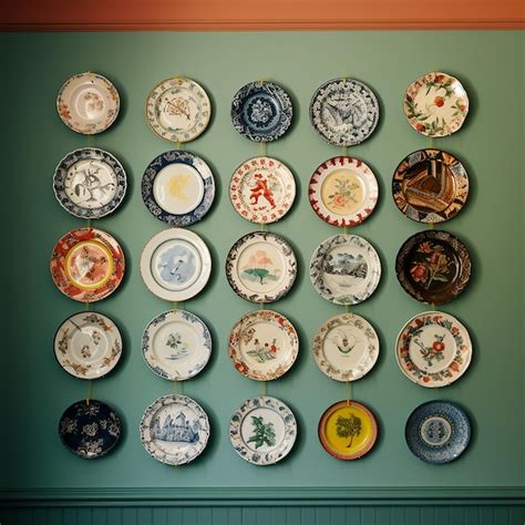 Premium Photo Plate Decorations Stuck To The Wall