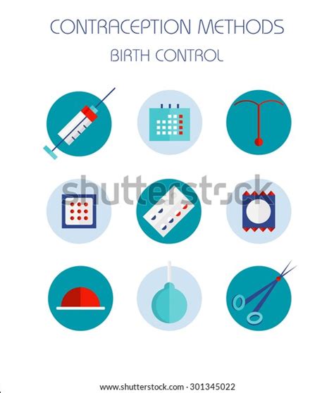 Contraception Methods Birth Control Vector Icon Stock Vector Royalty
