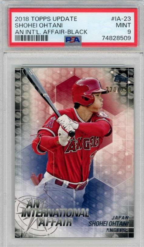 2018 Topps Update Shohei Ohtani RC 299 PSA 9 Mint IA 23 International