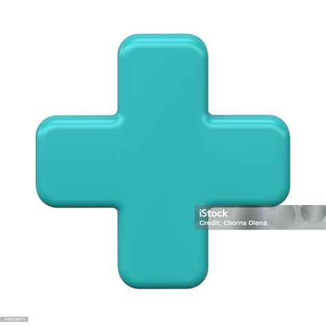 십자가 3d 아이콘입니다 플러스 기호 약국 녹색 기호 병원 및 응급 의학 개념 렌더링 그림 더하기 기호에 대한 스톡 사진 및 기타 이미지 Istock
