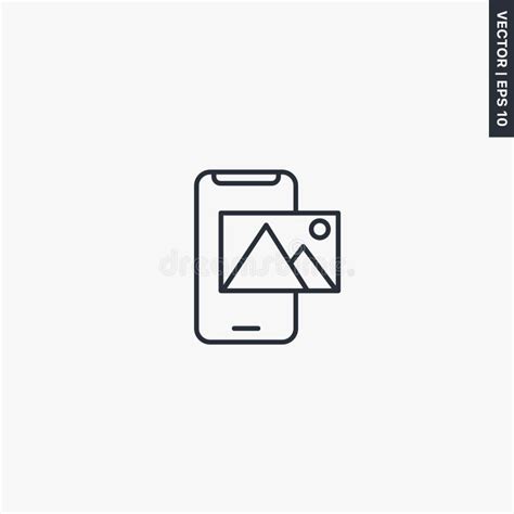 Augmented Reality View Linear Style Sign For Mobile Concept And Web Design Stock Vector