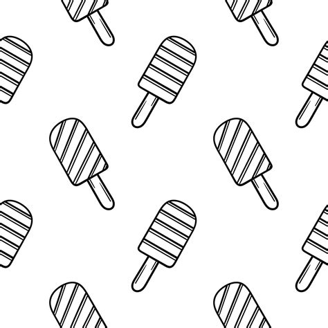 Hand Drawn Ice Cream Seamless Pattern 2 16546936 Vector Art At Vecteezy