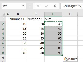 Apply Formula To Entire Column Copy Down Excel Google Sheets