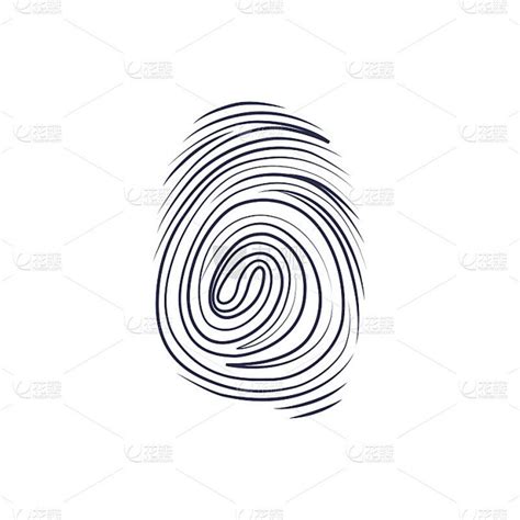 矢量图标。指纹。孤立的插图