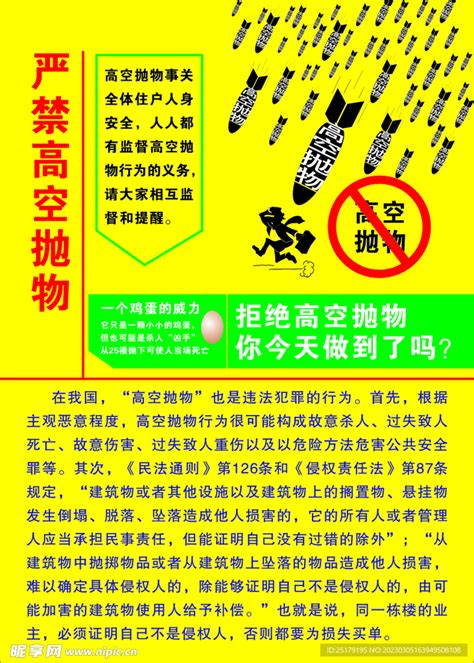 严禁高空抛物设计图 海报设计 广告设计 设计图库 昵图网