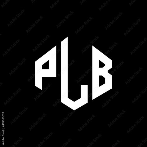 Plb Letter Logo Design With Polygon Shape Plb Polygon And Cube Shape
