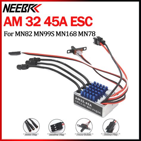 New Neebrc Am32 45a Brushless Esc Outrunner Waterproof Esc 2 3s For 1