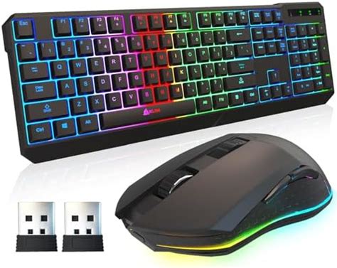 Moojay Wireless Keyboard And Mouse Rgb Backlit Combo