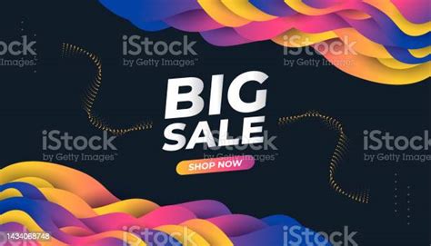 판매 할인 배너 디자인 템플릿 다채로운 액체 모양을 가진 큰 판매 특별 제안 승진 기치 가격에 대한 스톡 벡터 아트 및 기타 이미지 가격 감소 계절 Istock