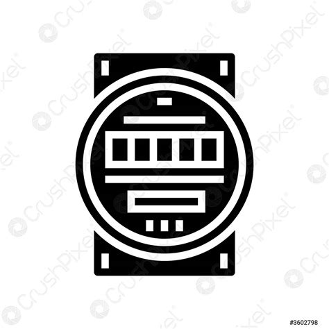 Electric Meter Glyph Icon Vector Illustration Stock Vector 3602798 Crushpixel
