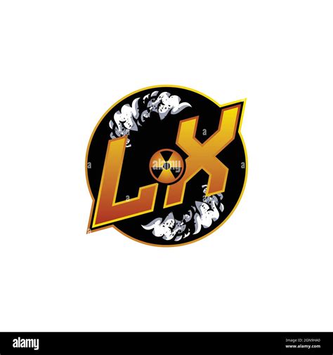 Lx Logo Monogram Gaming With Gas Shape Designs Template Vector Icon