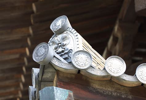 ゆんフリー写真素材集 No 5992 薬師寺 東塔の鬼瓦 日本 奈良