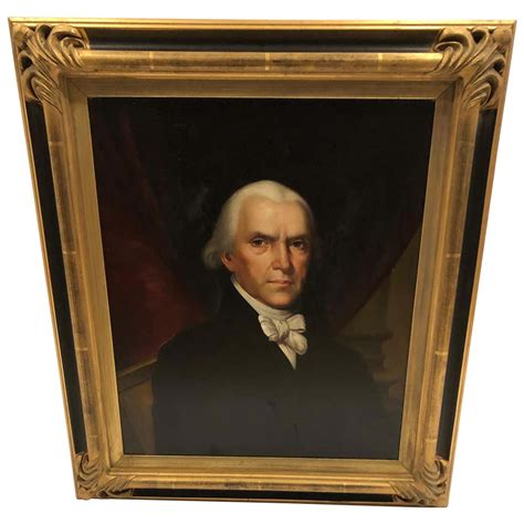 Old World Portrait Of President James Madison By Henry Callan For Sale