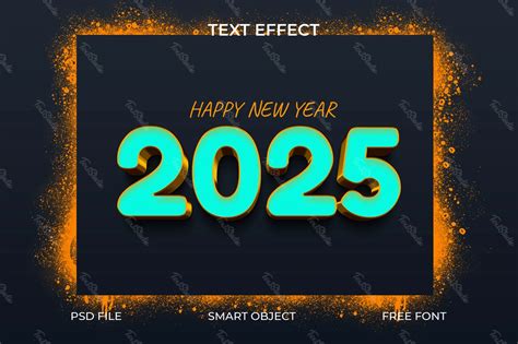 3d Neon Text Effect For New Year Celebration Photoshop Premium Psd File