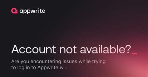Account Not Available Threads Appwrite