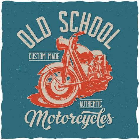 Plakat motocykli starej szkoły | Darmowy Wektor