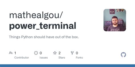 GitHub Mathealgou Power Terminal Things Python Should Have Out Of The Box