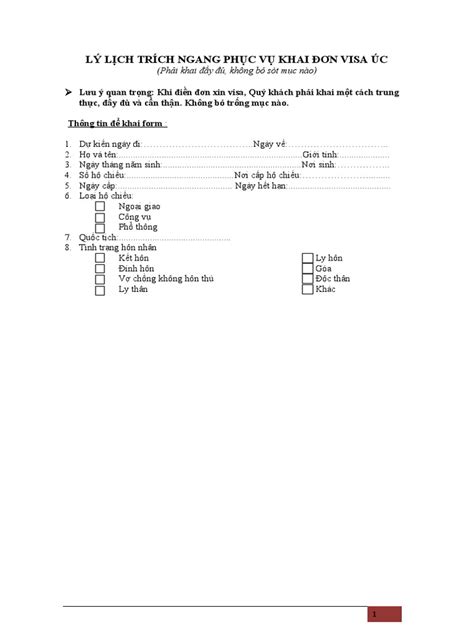 Bang Cau Hoi Khai Form Viet Nam Pdf