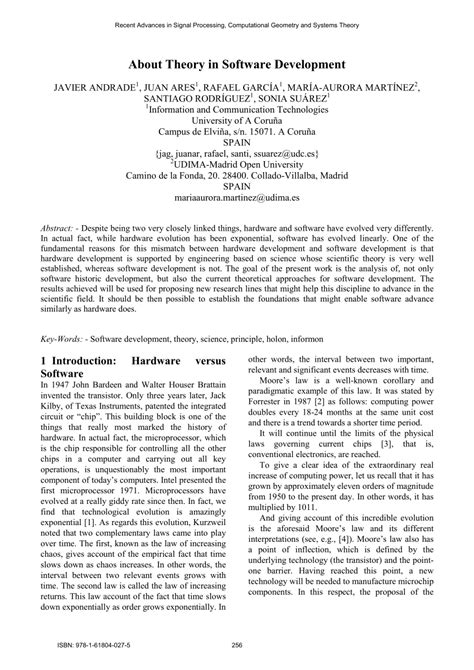 Pdf About Theory In Software Development