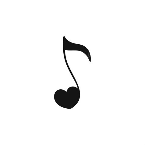 Valentines Day Vector Illustration Of A Musical Note Shaped Like A