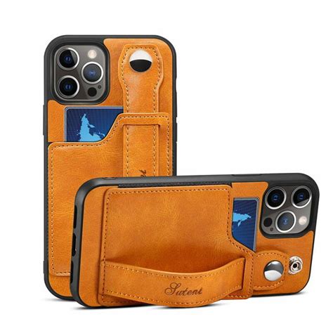 Wallet Case For Iphone 15 Pro Max With Card Holder Wrist Hand Strap