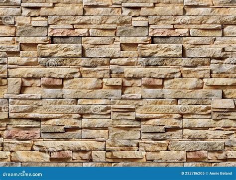 Stacked Stones Wall Tileable Seamless Texture Stock Image 222786205
