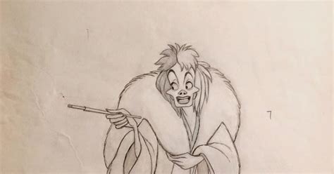 Animation Collection Cruella De Vil Drawing From 101 Dalmatians 1961