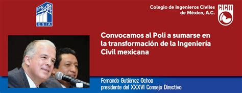 ESIA ZACATENCO Colegio de Ingenieros Civiles de México A C