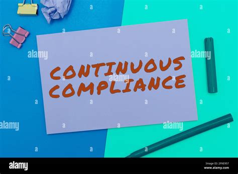 Text Caption Presenting Continuous Compliance Business Showcase