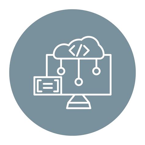 Premium Vector Cloud Coding Vector Illustration