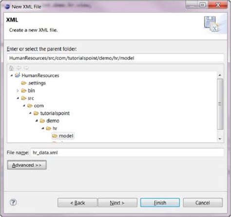 Eclipse Create Xml File