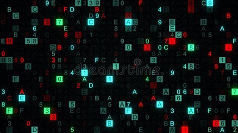 Digital Data Hex Code Symbols Abstract Background Stock Illustration