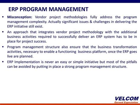 erp program management ppt
