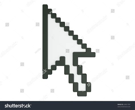 3d Rendering Standard Arrow Cursor Stock Illustration 24921781