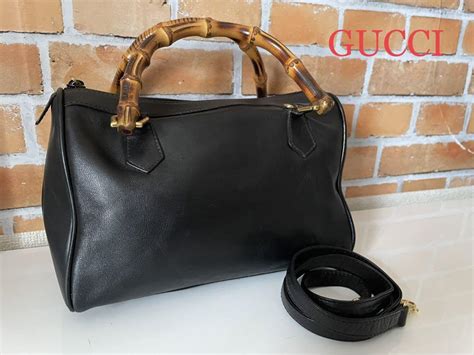 美品 オールドグッチ Gucci バンブー 2way ショルダーバッグ ハンド