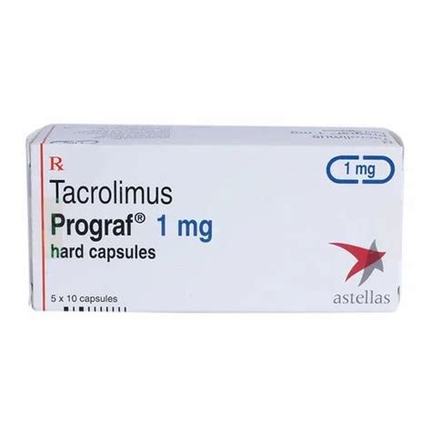 ProGraf Tacrolimus Capsules 1 Mg Packaging Size 1x10 At 454 Stripe