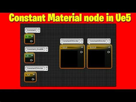 Constant Material Node In Ue5 Tutorial Ue5 Material All Node Series